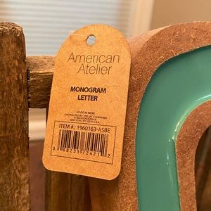 American Atelier | Accents | Teal Wood Letter C Wall Decor Monogram ...